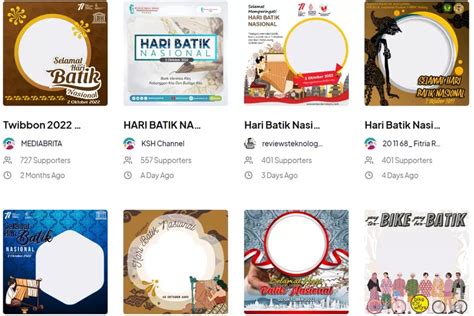 Link Twibbon Hari Batik Nasional Pilihan Desain Terbaru Dan