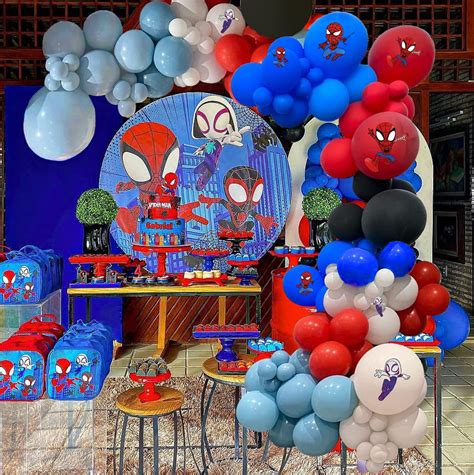 Buy Spidey And His Friends Theme Party Decoration Balloon Garland Set