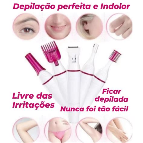 Depilador Feminino Elétrico Removedor de Pelos Sobrancelhas Axilas