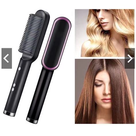 Peine Cepillo Secador Alisador De Pelo 3 En 1 Plancha De Cabello Cerdas