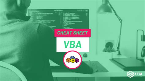 vba cheat sheet pdf zero to mastery