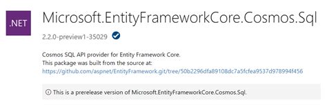 anuraj getting started with cosmos db sql provider for entity framework core