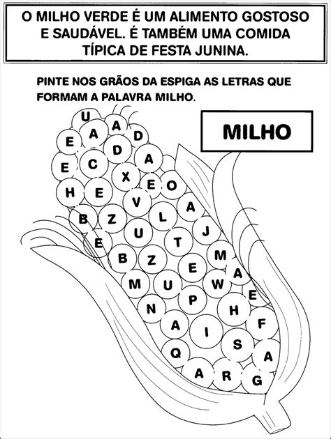 10 Atividades de Alfabetização sobre Festa Junina para Imprimir SÓ ESCOLA