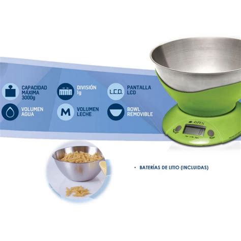 TUPI S A BALANZA DE COCINA ASPEN EK3555 3 KG DIGITAL REF 7790808034552
