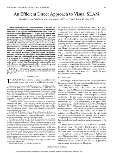 pdf an efficient direct approach to visual slam