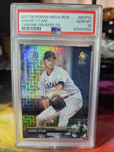 SHOHEI OHTANI 2017 BOWMAN MEGA BOX CHROME PROSPECTS RC BCP31 PSA 10 EBay