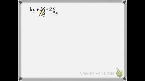 isolating a variable in an equation with multiple variables youtube