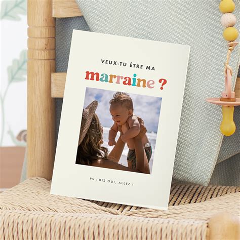 Demande Parrain Marraine Multicolore Popcarte