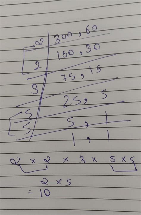 The Product Of Two Numbers Is 300 If Their LCM Is 60 Find Their Hcf
