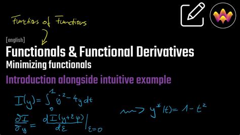 functionals and functional derivatives calculus of variations visualizations youtube