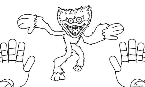 Coloriage Poppy Playtime Huggy Qui Danse Dessin Poppy Playtime Imprimer