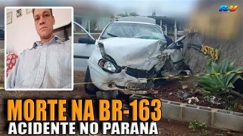 Motorista MORRE após carro sair da pista e bater em pedra na BR 163 em