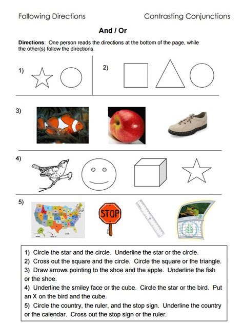 Following Directions Activity For Adults