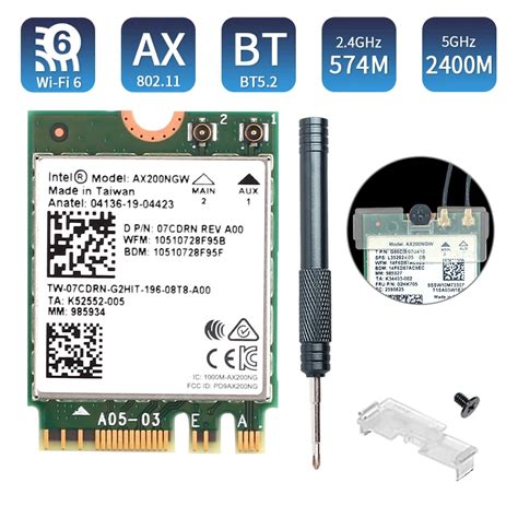 Dual Band 2974Mbps Intel AX210 Draadloze Wi Fi 6 AX200NGW Ngff M 2 Wifi