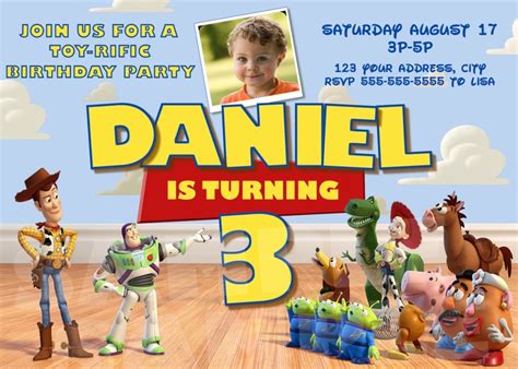 Toy Story Invitation For Birthday Party Digital Printable File Toy