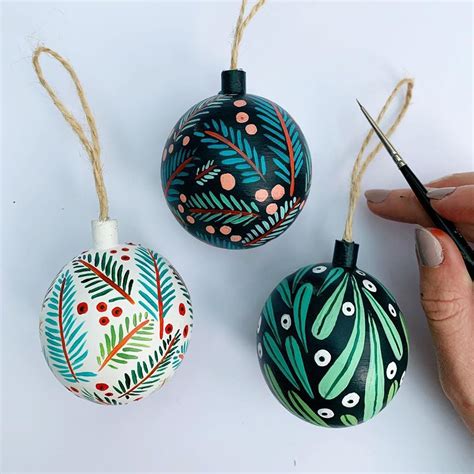 Christmas Handpainted Baubles For Your Christmas Tree The