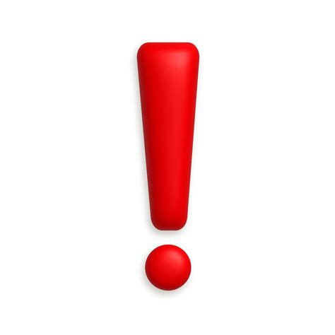 vermelho exclamação marca símbolo atenção ou Cuidado placa ícone 3d