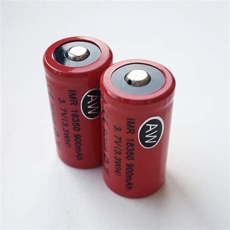 18350 900mah 3 7V 3 6V IMR Lithium Ion Li Ion Rechargeable Chargeable
