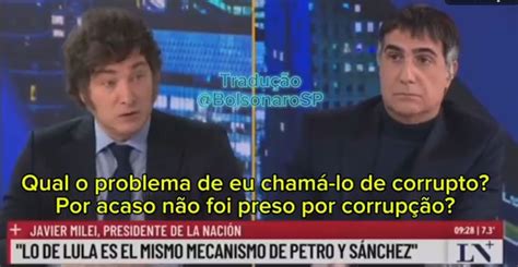 Milei se recusa a pedir desculpas a Lula por chamá lo de corrupto não