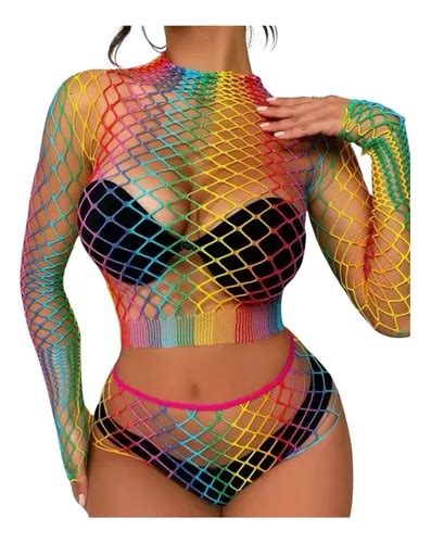 Conjunto Arrast O Carnaval Arco Ris Colorido Sensual Folia Mercadolivre