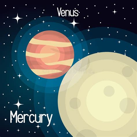 Planetas Solares Do Sistema Do Mercúrio Da Astronomia Ilustração Stock