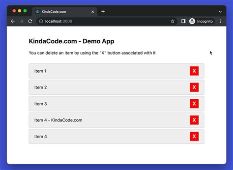 React Removing Items From A List Full Example KindaCode