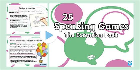 25 Fun Speaking Activities For ESL Pack Speaking Practice