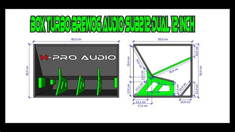 SKEMA PLAN BOX SPEAKER TURBO BREWOG AUDIO SUB212 DUAL 12 INCH Bass