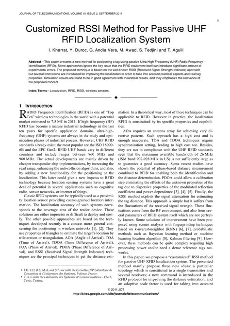 pdf customized rssi method for passive uhf rfid localization system