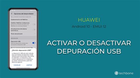 Activar o Desactivar la Depuración USB Huawei Android 10 EMUI 12