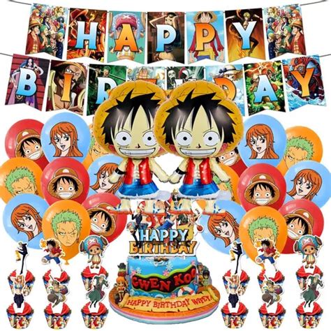 Kit Fiesta One Piece Luffy Decoracion Globos De Cumplea Os Meses Sin