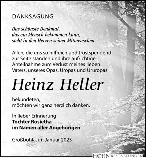 Traueranzeigen Von Heinz Heller Trauer Anzeigen De