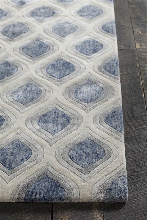 CLA 7100 Color Blue Size 7 9 X 10 6 Blue And White Rug Blue
