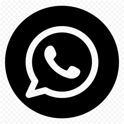 HD Round Black Outline WhatsApp Wa Whats App Logo Icon PNG Citypng