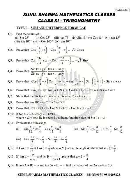 trigo 2021 pdf trigonometric functions combinatorics
