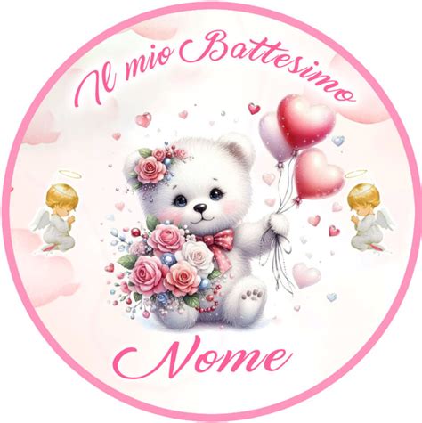 Cialda In Ostia Per Torta Tonda Commestibile Senza Glutine BATTESIMO