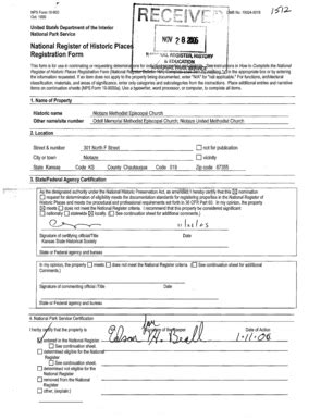 Fillable Online Pdfhost Focus Nps P NFS Form 10 900 Oct Pdfhost
