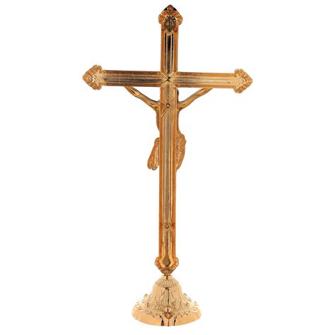Altar Set With Small Candlesticks 24 Karat Gold Plated Brass Online