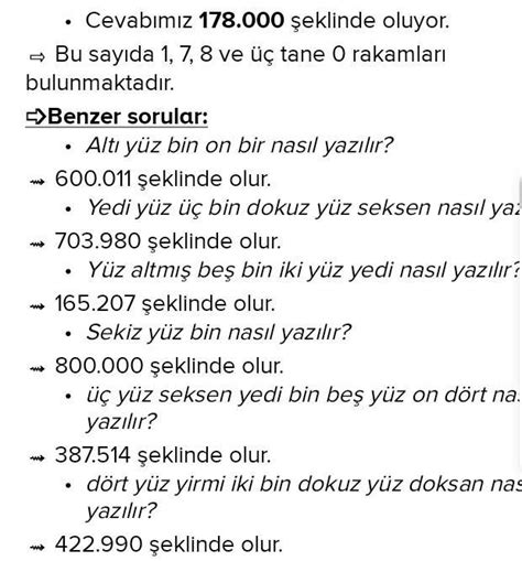Y Z Yetmi Sekiz Bin Rakamla Nas L Yaz L R Eodev