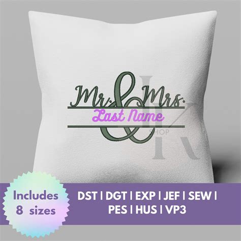 Mr Mrs Machine Embroidery Design Wedding Embroidery Designs Husband