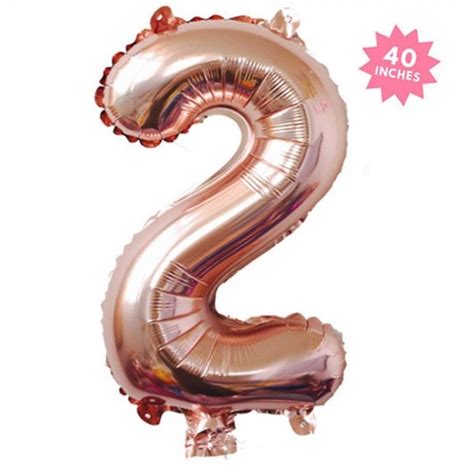 Inch Rose Gold Jumbo Digital Number Balloons Huge Giant Balloons
