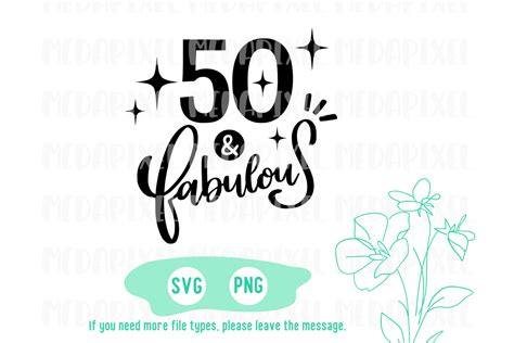 And Fabulous Svg Fifty Birthday Graphic By Medapixel Creative Fabrica