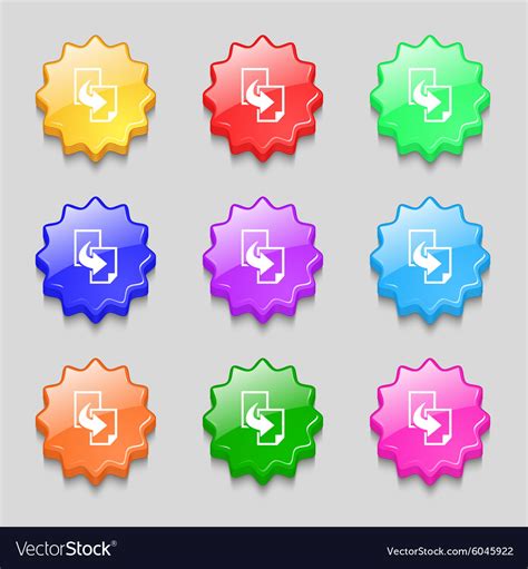 Copy File Sign Icon Duplicate Document Symbol Vector Image