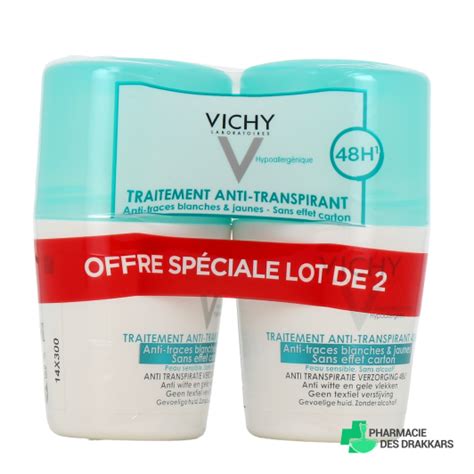 Déodorant anti transpirant anti traces 48h Vichy