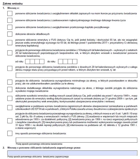 Wniosek O Przeliczenie Emerytury Druk Zus Pdf Image To U