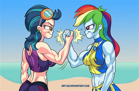 2068877 Safe Artist Art 2u Character Indigo Zap Character Rainbow