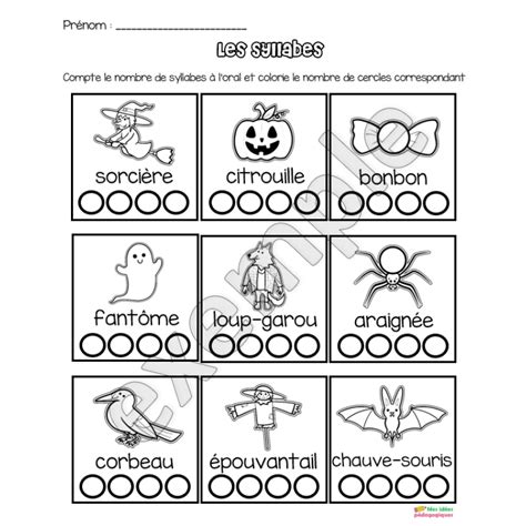 Halloween Les Syllabes