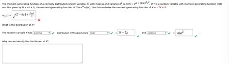 solved the moment generating function of a normally