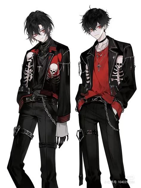 Two Anime Characters With Black Hair And Red Shirts One Wearing A