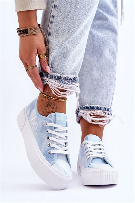 Trampki Na Platformie Lee Cooper LCW 23 31 1782L Niebieskie 37 Lee